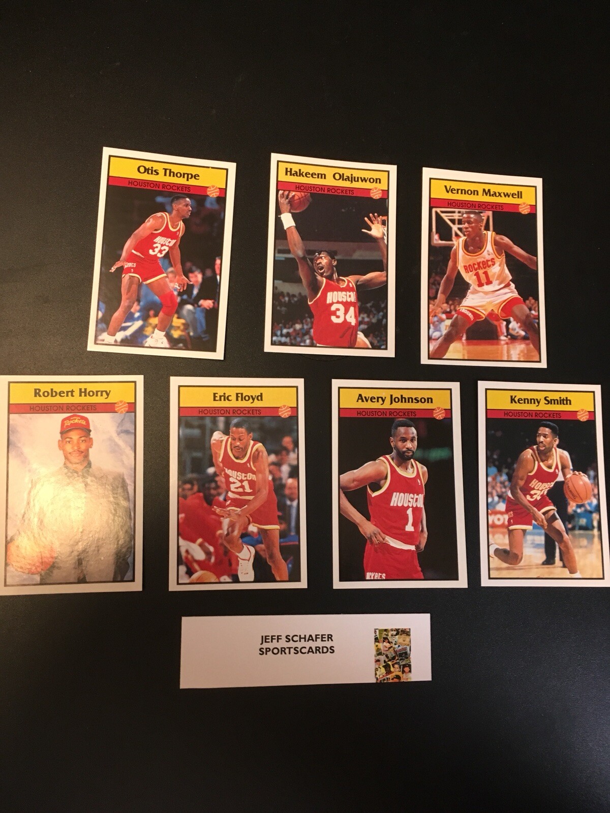 Houston Rockets 1992 Panini NBA Basketball Sticker Team Set Olajuwon ...