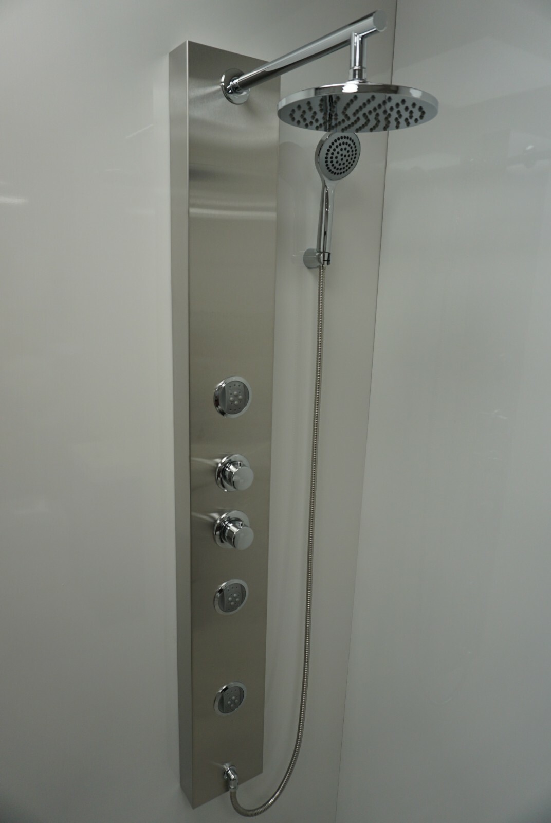 Thermostatic Shower Column Tower Panel Stainless Steel Twin Head Body ...