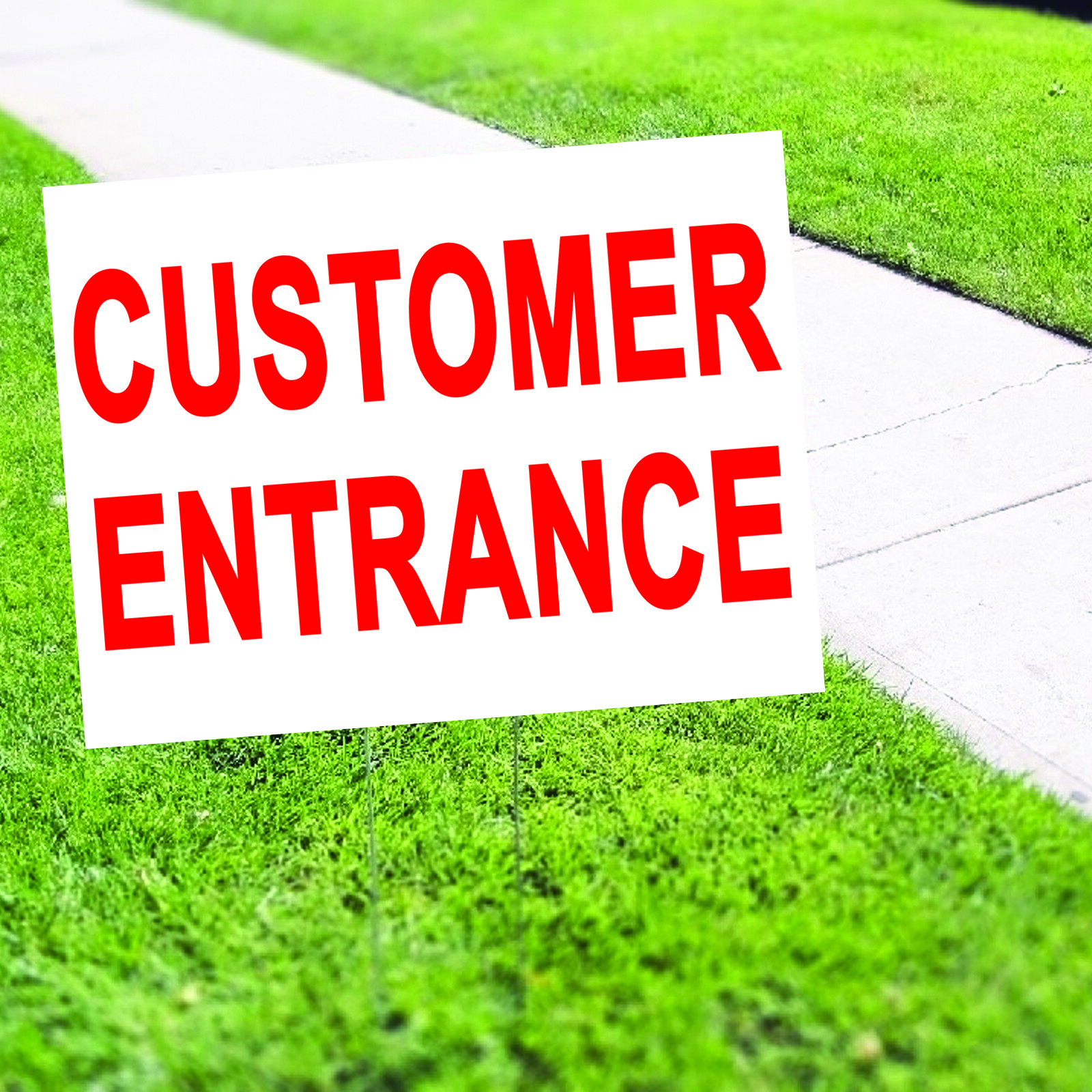 Customer Entrance Yard Sign With Stake Outdoor Restaurants Bar ...