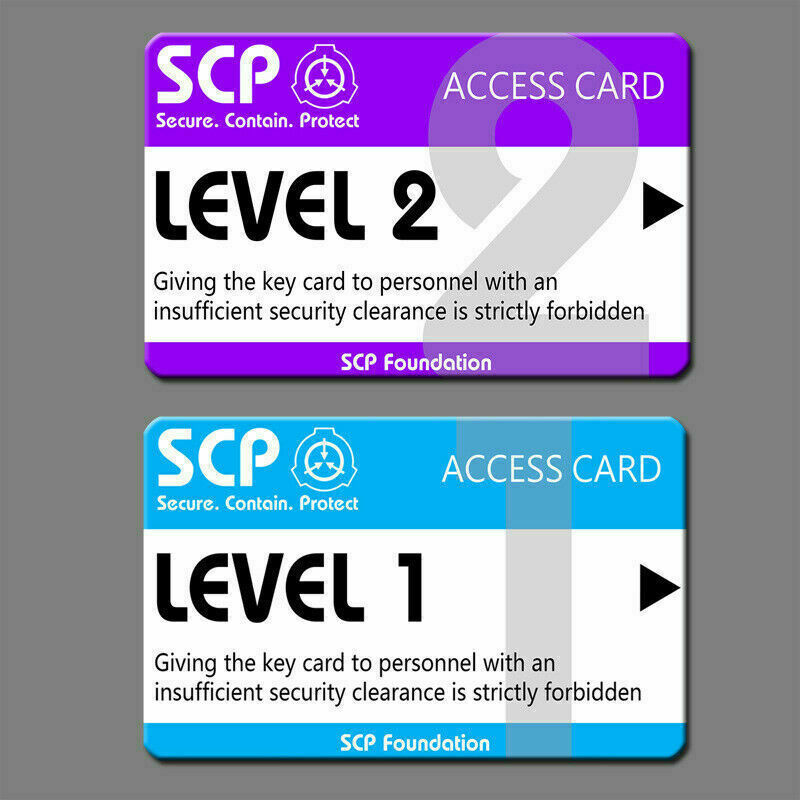 10pcs SCP Foundation Keycards PLASTIC CARD electronic pass cosplay ...