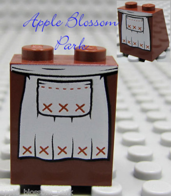NEW Lego Female Girl MINIFIG SKIRT Brown White Apron Print -Princess ...