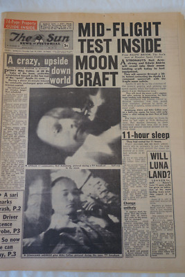 FULL 1969 THE SUN NEWSPAPER SPACE TRAVEL / VFL FOOTBALL COVERAGE | eBay ...