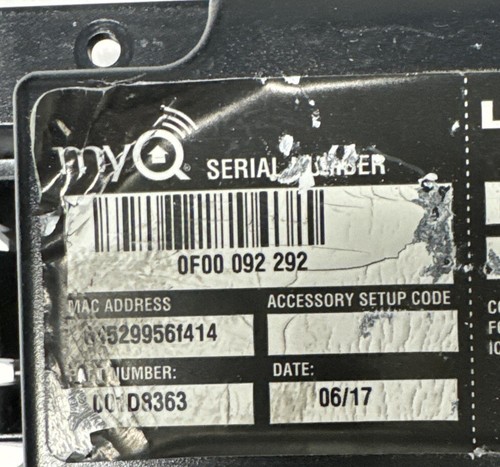 001D8363 Liftmaster Garage Circuit Board myQ Yellow Learn Button ...