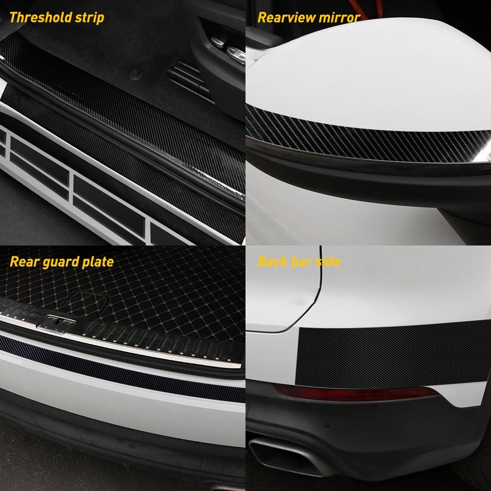 3cm Carbon Fiber Sticker Car Door Sill Scuff Anti Scratch Tape Styling ...