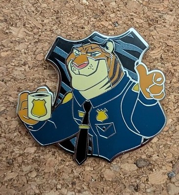 Disney Pin Officer Fangmeyer Tiger Zootopia Police Officer Badge ZPD ...