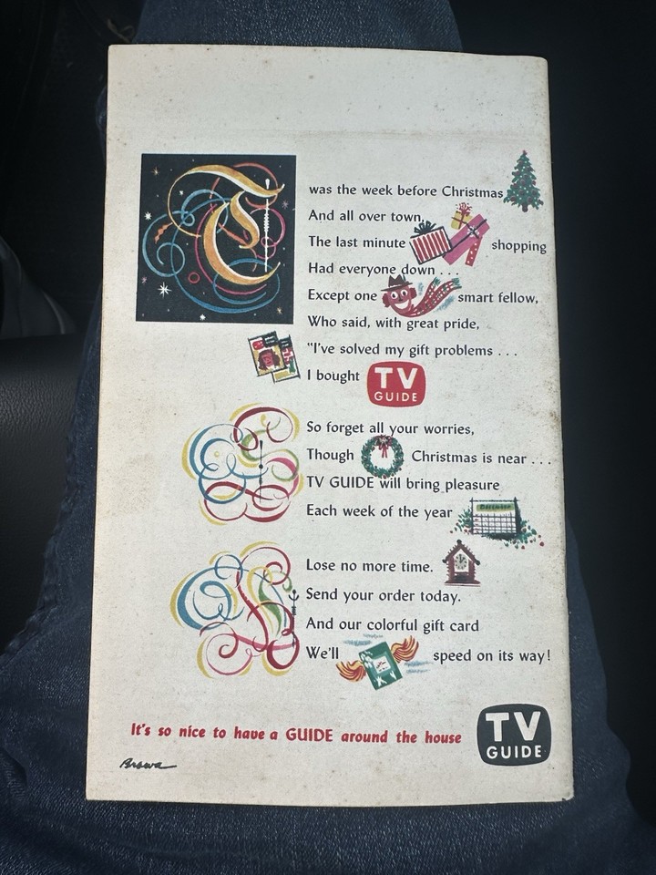 1953 TV GUIDE MAGAZINE BOB HOPE COVER, 12/18/1953 New York Edition Rare ...