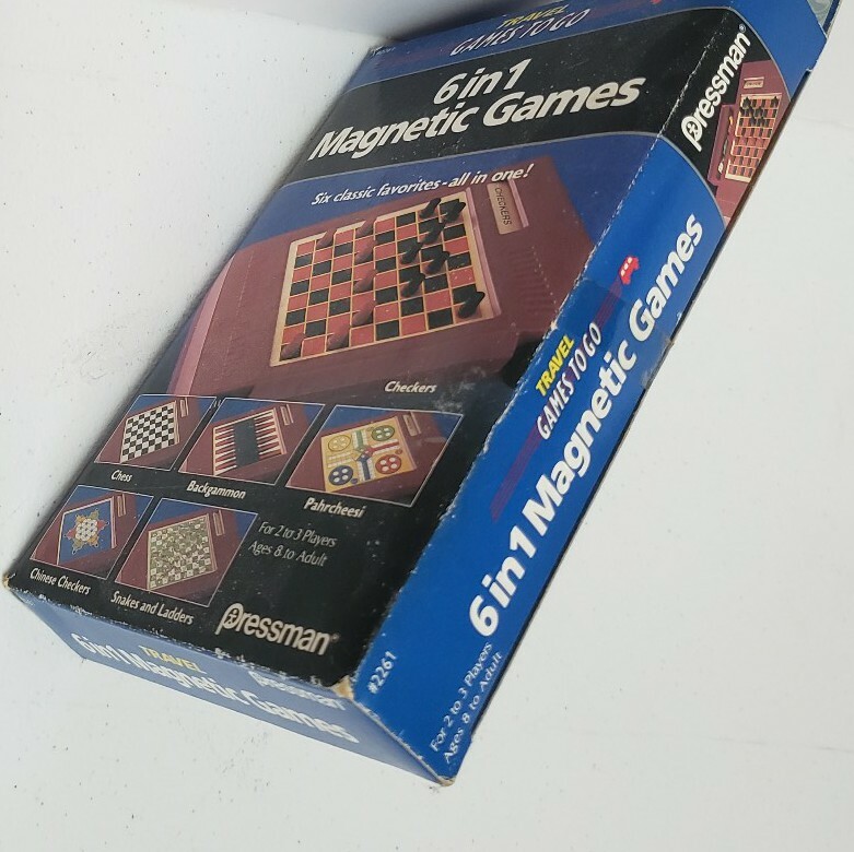 Pressman Games To Go 6 In 1 Magnetic Games -1998 Vintage Travel Toys As ...