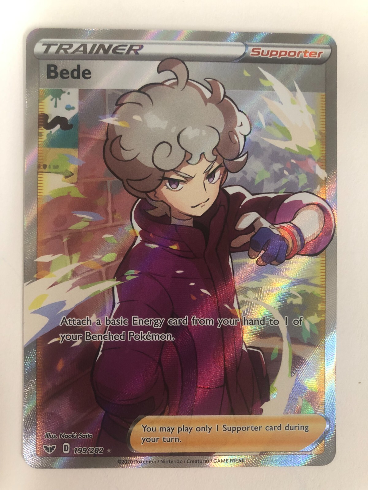 Bede (Full Art) SWSH01: Sword & Shield Base Set 2020 NM 199/202 box-S5 ...