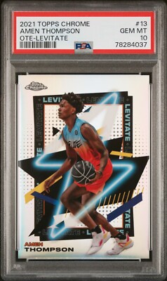 2021 Topps Chrome OTE Levitate Amen Thompson #13 PSA Gem 10 Houston ...