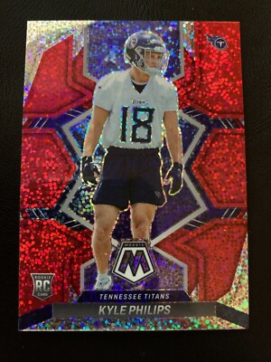 Kyle Philips 2022 Panini Mosaic Red Sparkle SP RC #346 Tennessee Titans ...