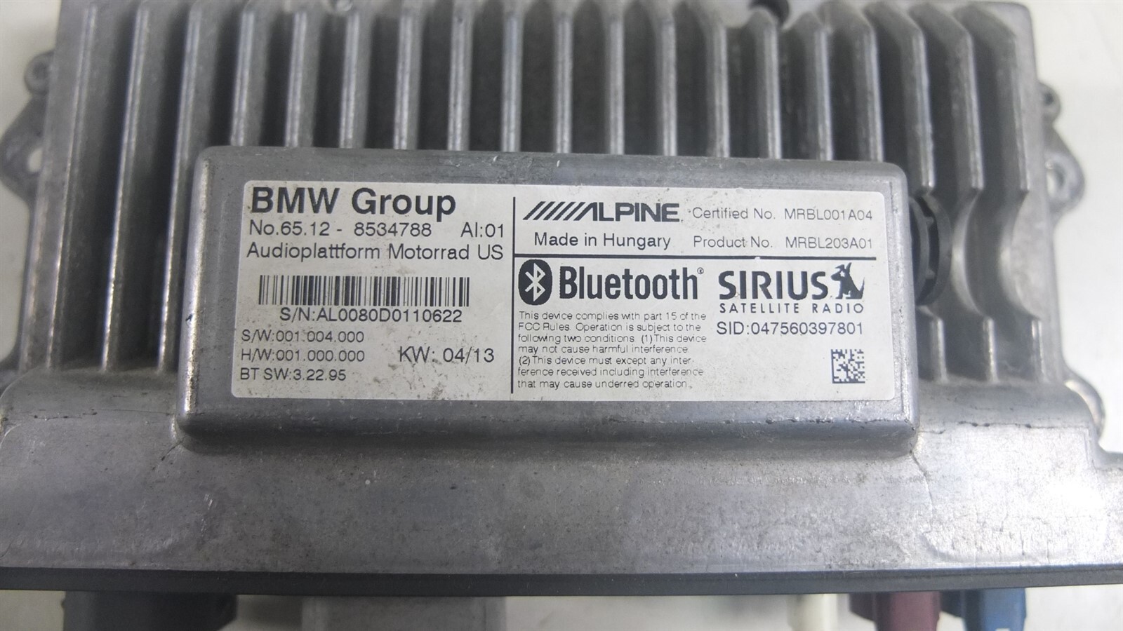 13 BMW K1600 K 1600 GT K1600GT Audio Control Box | eBay