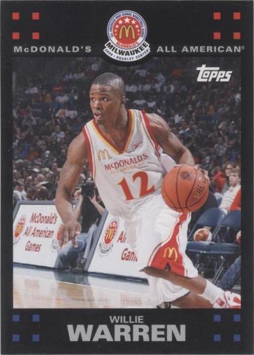 2008 Topps McDonald's All-American Game - Willie Warren #WW Action (RC) for sale online | eBay