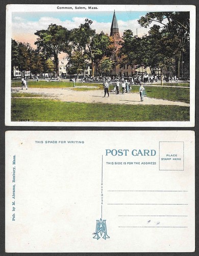 Old Massachusetts Postcard - Salem - Common | eBay
