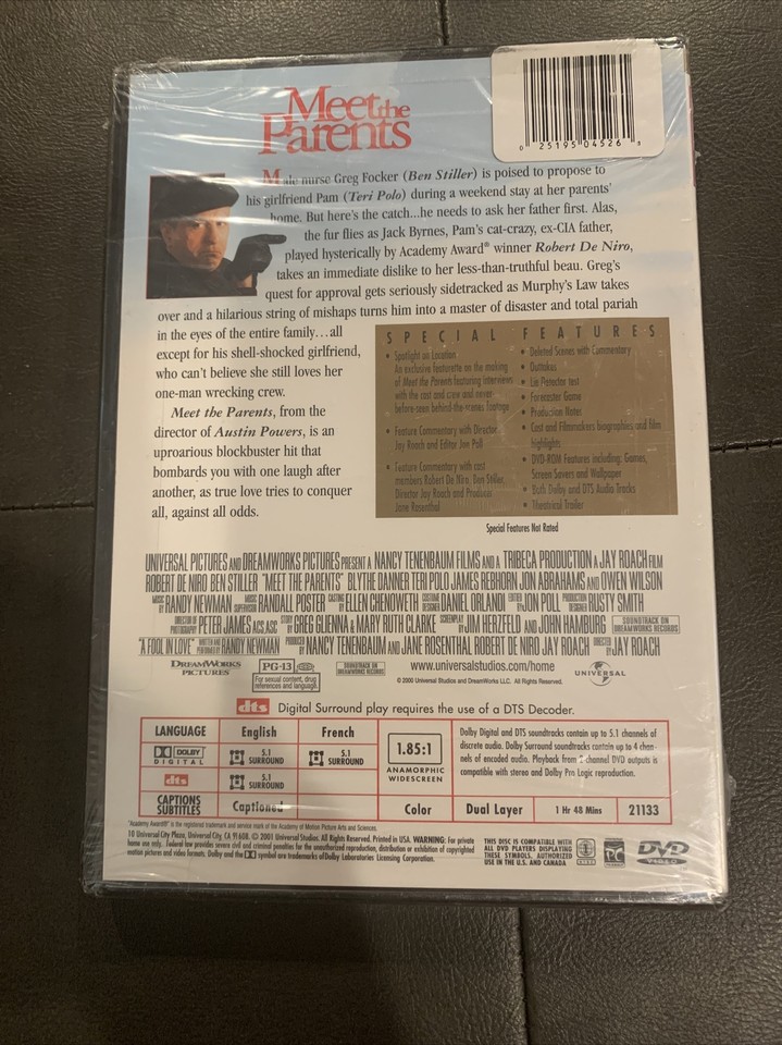 Meet the Parents (DVD, 2001, Widescreen Collectors Edition) 25192113321 ...