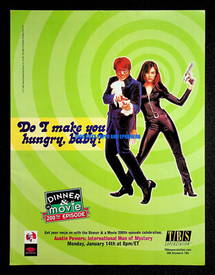Austin Powers TBS TV Channel 2002 Trade Print Magazine Ad Poster ADVERT ...