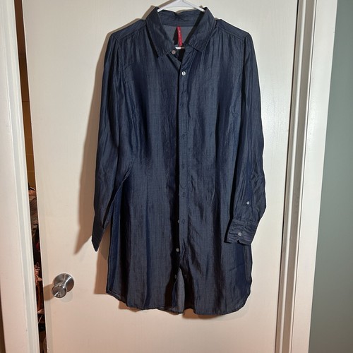 Ruby Ribbon long sleeve chambray tunic top medium | eBay