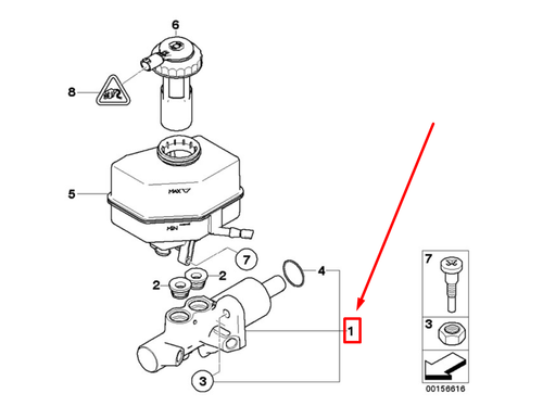 NEW BMW X5 E70 BRAKE MASTER CYLINDER 34336772930 6772930 ORIGINAL | eBay