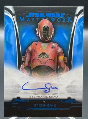 2019 Star Wars Masterwork autograph Stephanie Silva as S1D6-SA-6 51/99 ...