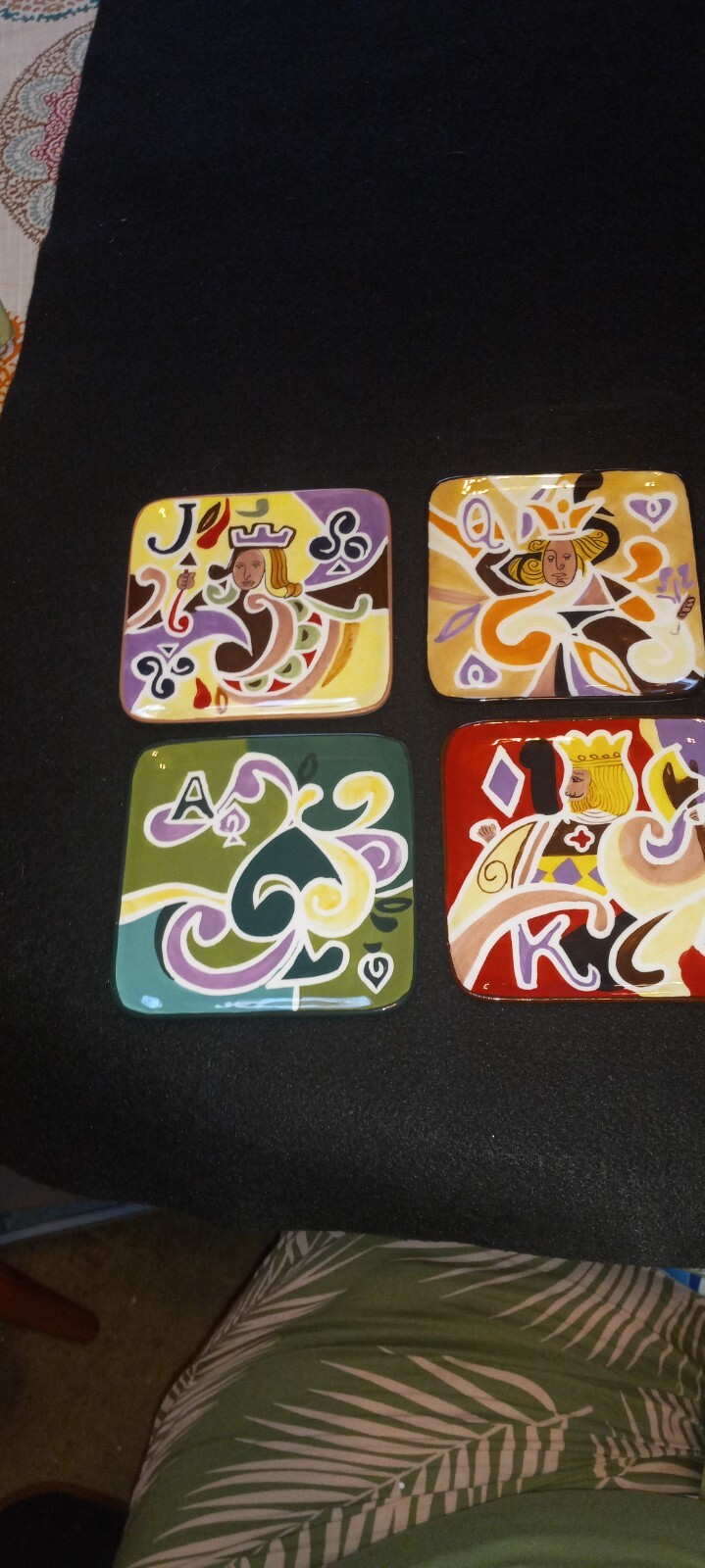 MWW Market Mini Plates Set of 4 Poker Ace, King, Queen, Jack W/ Box | eBay