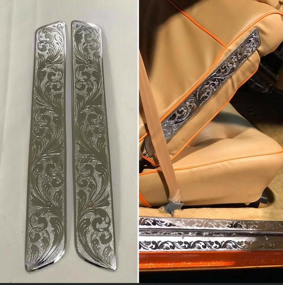 G Body Bench Seat Overlays Chrome Engraved | eBay