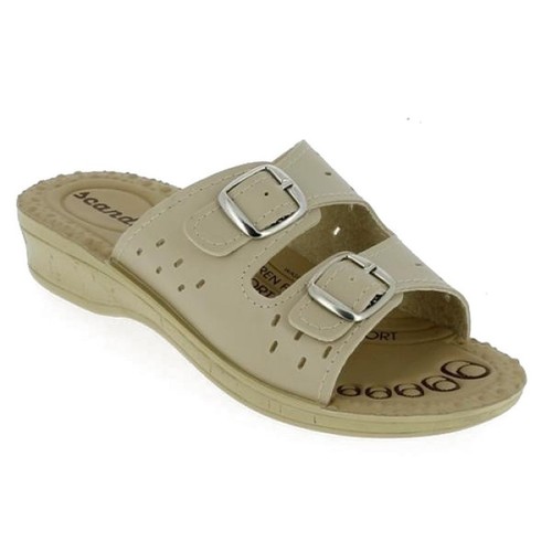 Damen Pantoletten Schlappen Latschen mit Soft Fußbett Sandalette 3 ...