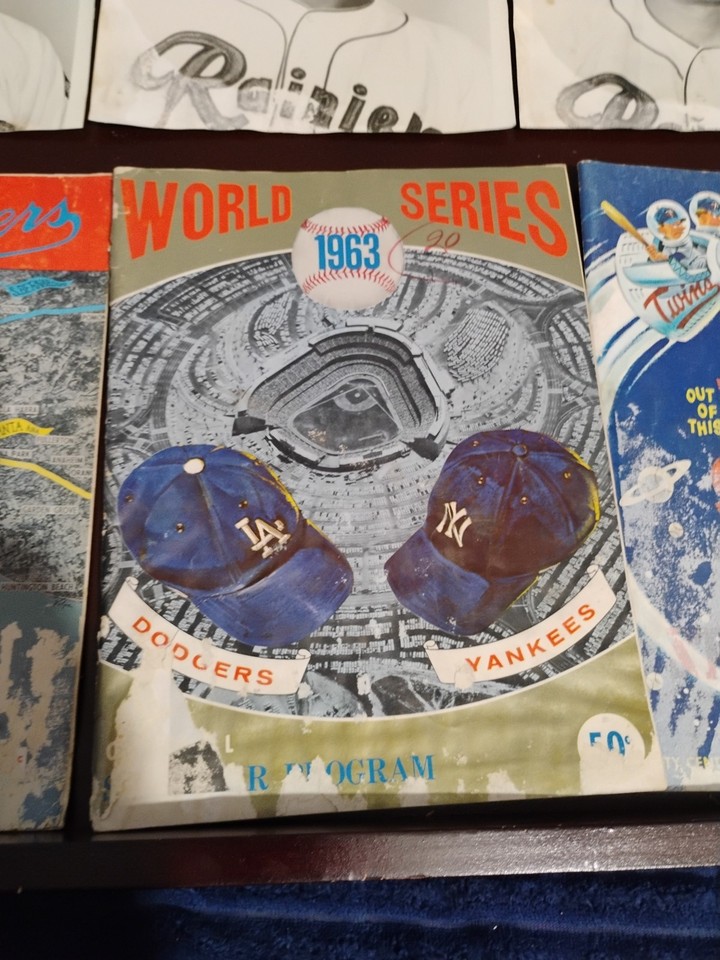 1962/1963/1965 World Series Program Lot (3) Dodgers/Orioles/Yankees ...