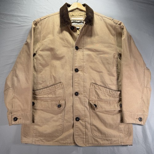 Orvis Barn Chore Coat Mens Large Jacket Corduroy Collar Quilt Lined ...