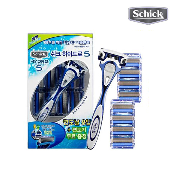 Brand New Shick Hydro 5 Shaving Razor Blade 1 Razor + 8 Refill ...