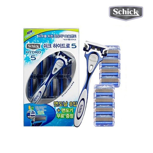 Brand New Shick Hydro 5 Shaving Razor Blade 1 Razor + 8 Refill ...