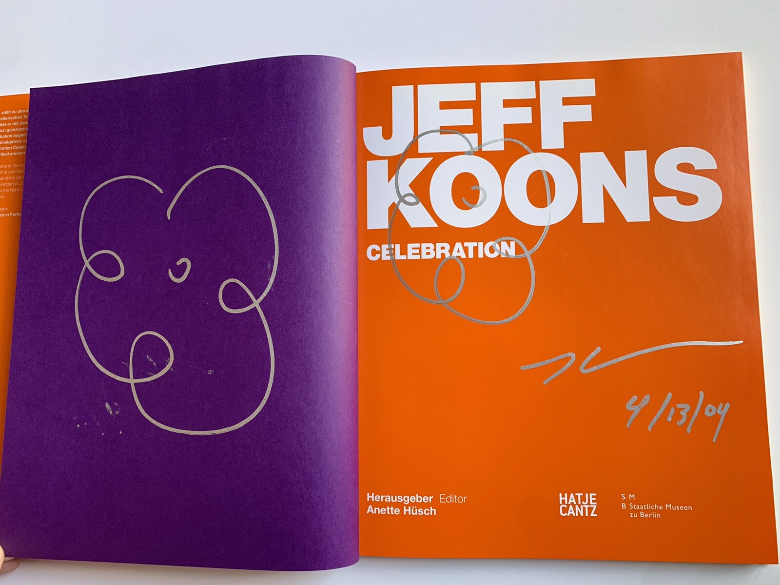 Jeff Koons SIGNED Celebration Book with DRAWINGS!! 2004 Out Of Print | eBay