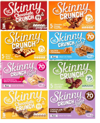 40 Assorted Skinny Bars Crunch Mint, Orange, Raspberry, Sticky Toffee ...