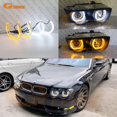 For BMW E65 E66 745i 760i A/W Switchback DTM Style Led Angel Eyes Kit ...