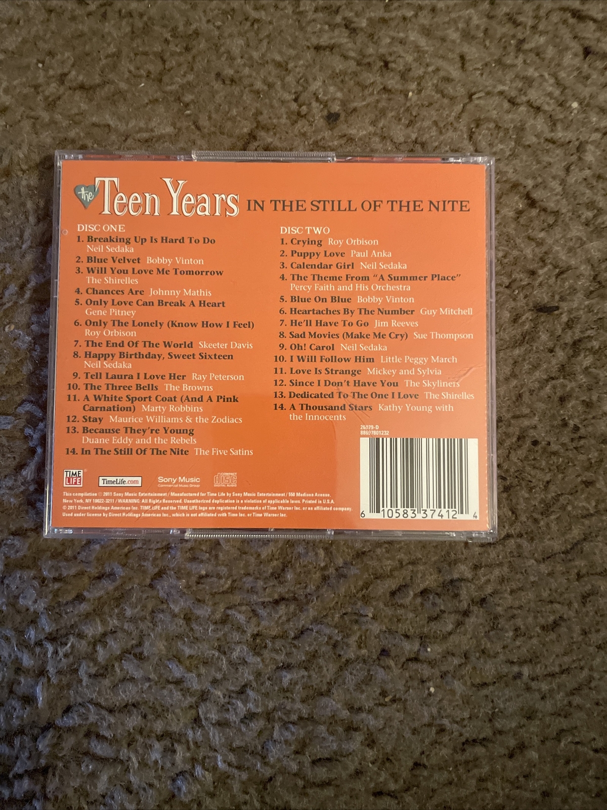 Time Life: The Teen Years, In The Still of the Night, CD 2 Disc Set 28 ...