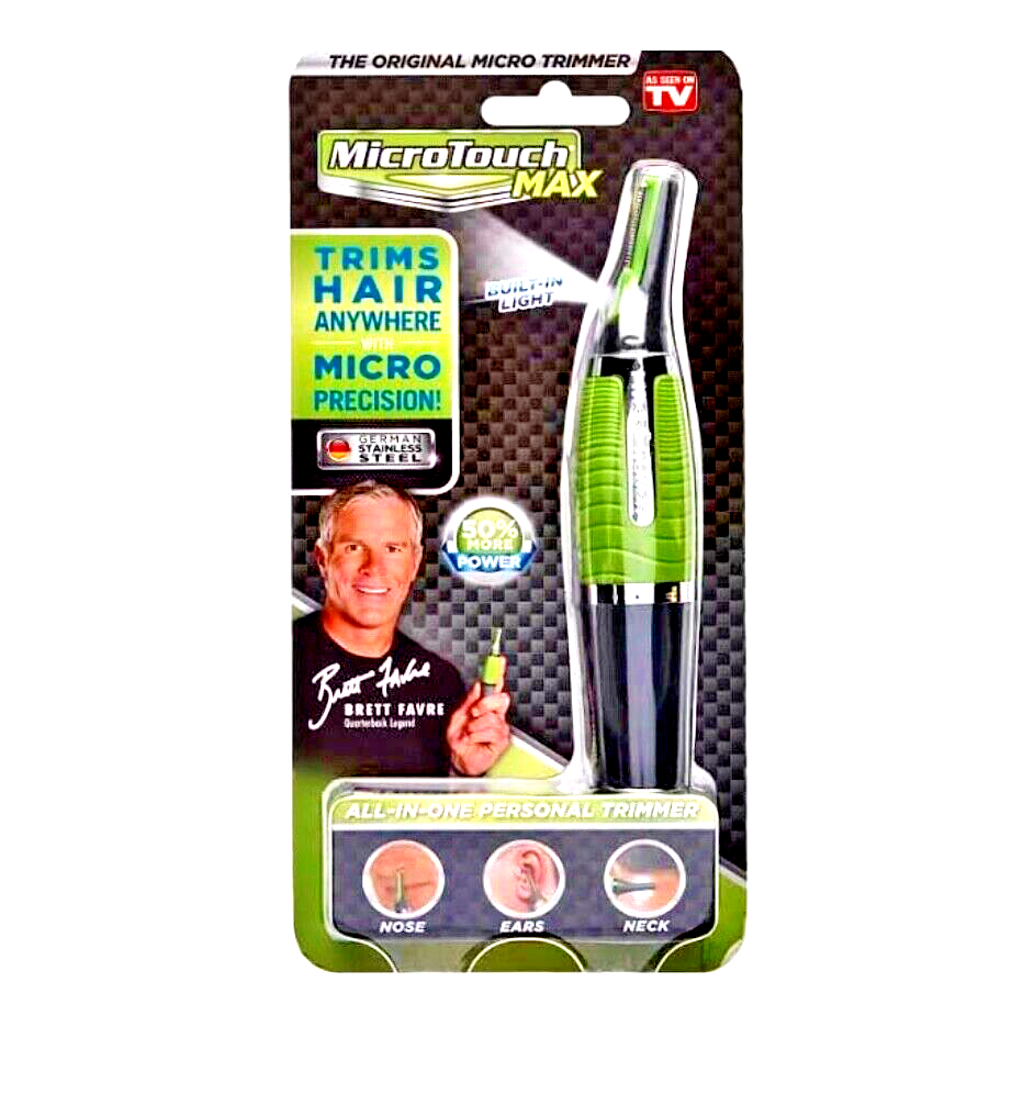 MICRO TOUCH MAX TRIMS HAIR ANYWHERE WITH MICRO PRECISION+BUILT-IN LIGHT ...