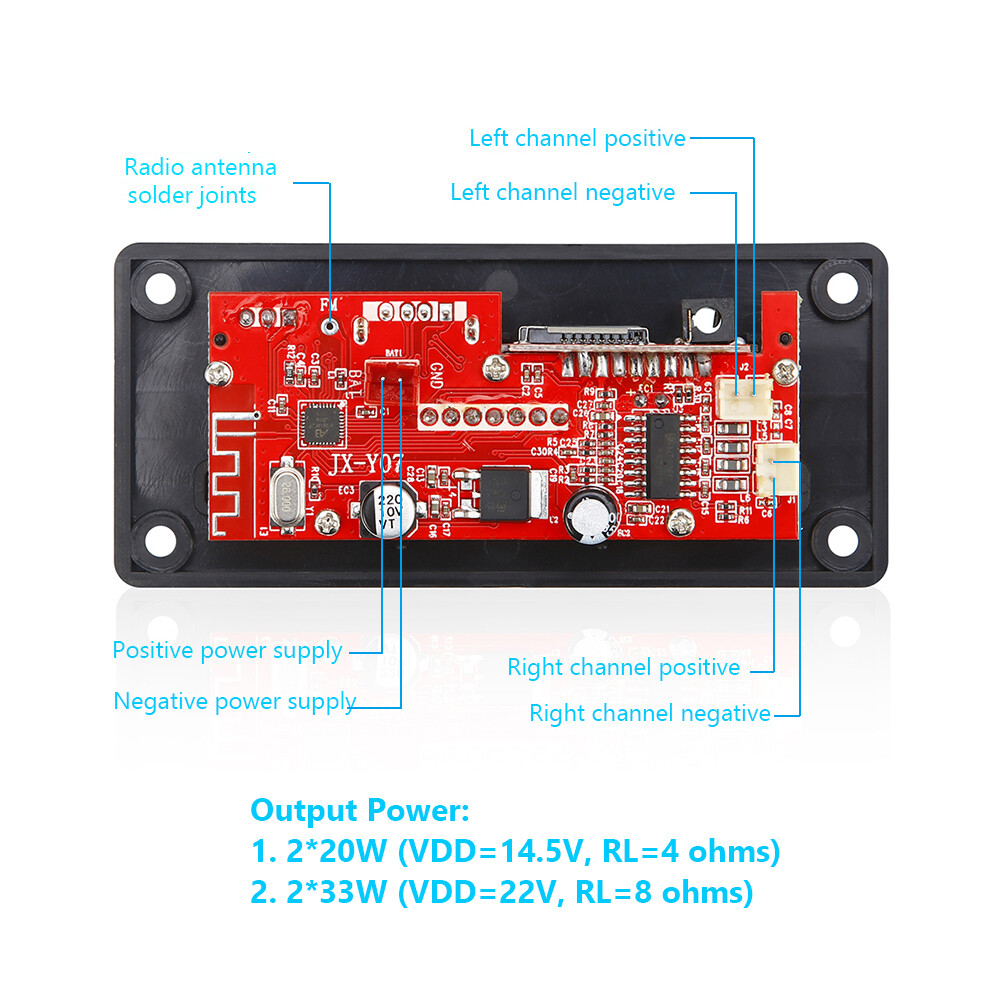 2 X 30W Bluetooth-compatible 60W MP3 Amplifier Decoder Board for Car ...