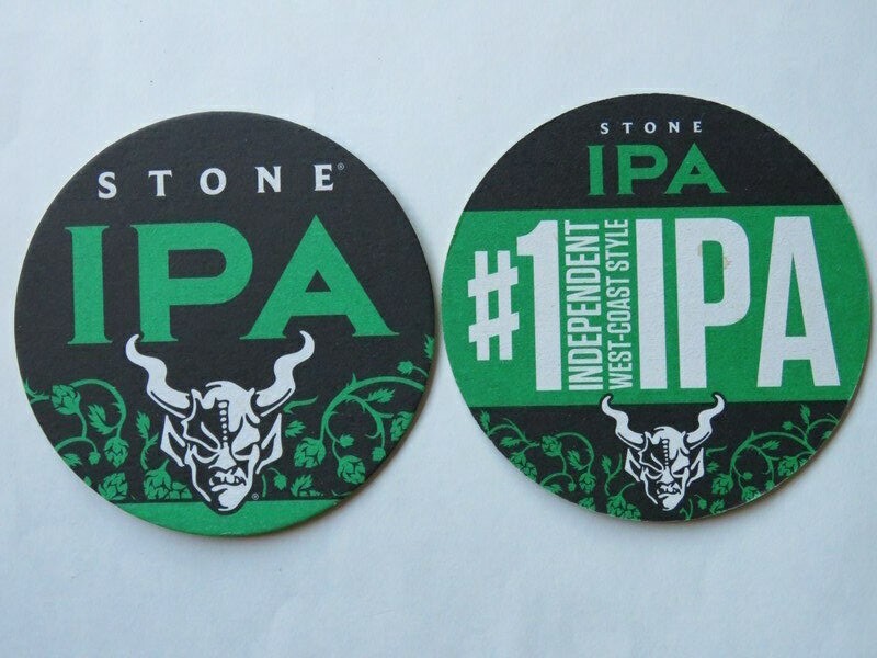 Beer COASTER ~ STONE Brewing Co #1 West Coast Style IPA ~ Escondido ...