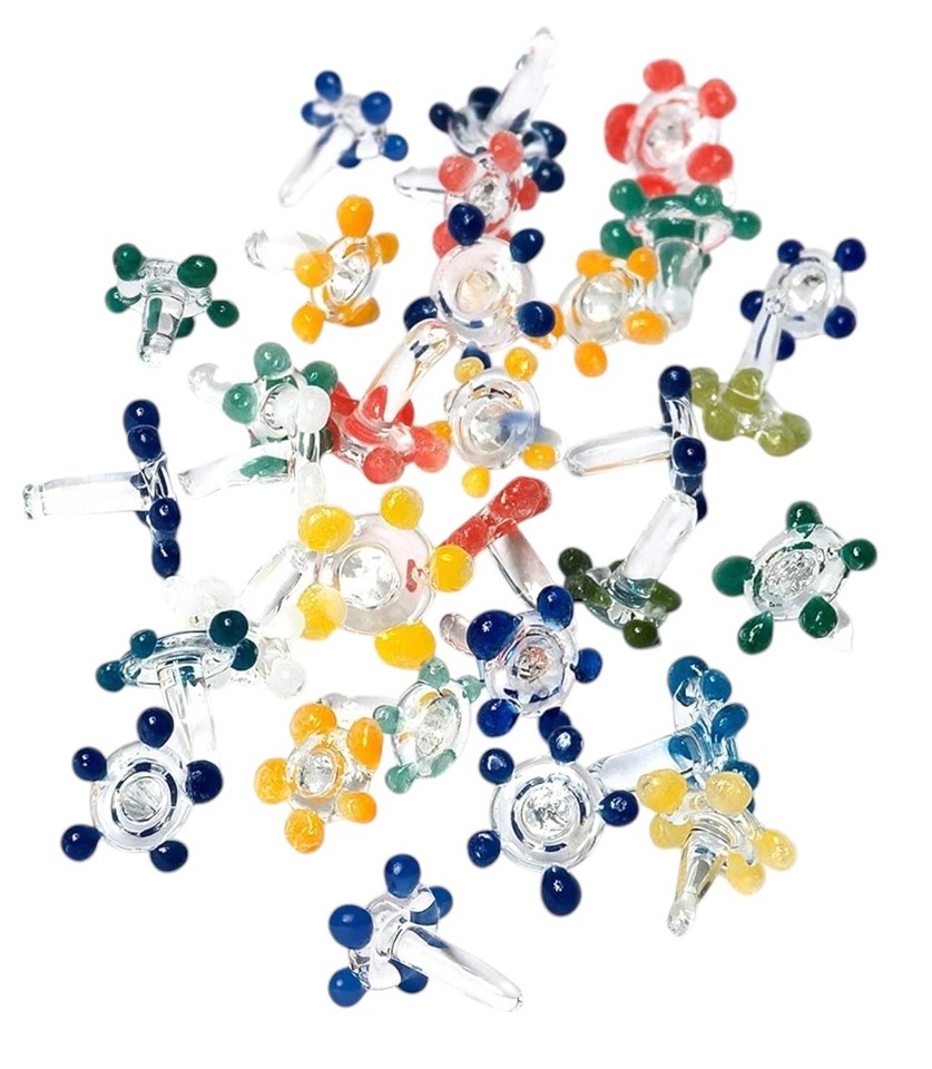 100 Pieces Daisy Glass Pipe Screens Reusable & Heat Resistant - 6mm to ...