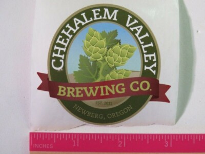 Bière Collectionné Autocollant ~ Chehalem Valley Brassage Co~ Newberg ...