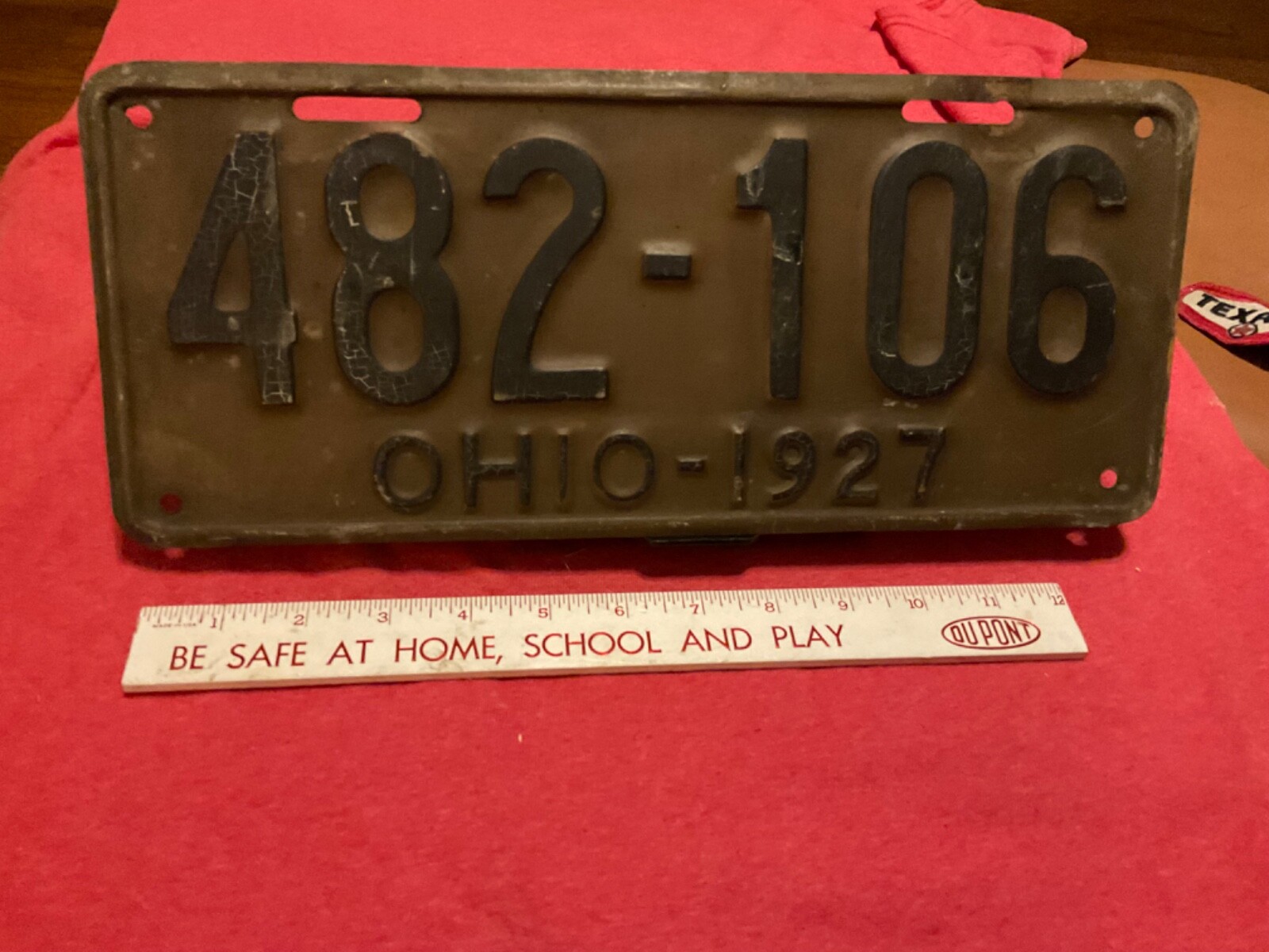 Vintage Ohio License Plate 482 106 1927 | eBay