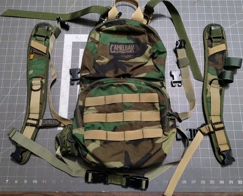 Modified Camelbak MULE Hydration Carrier Back pack M81 Woodland Chest ...