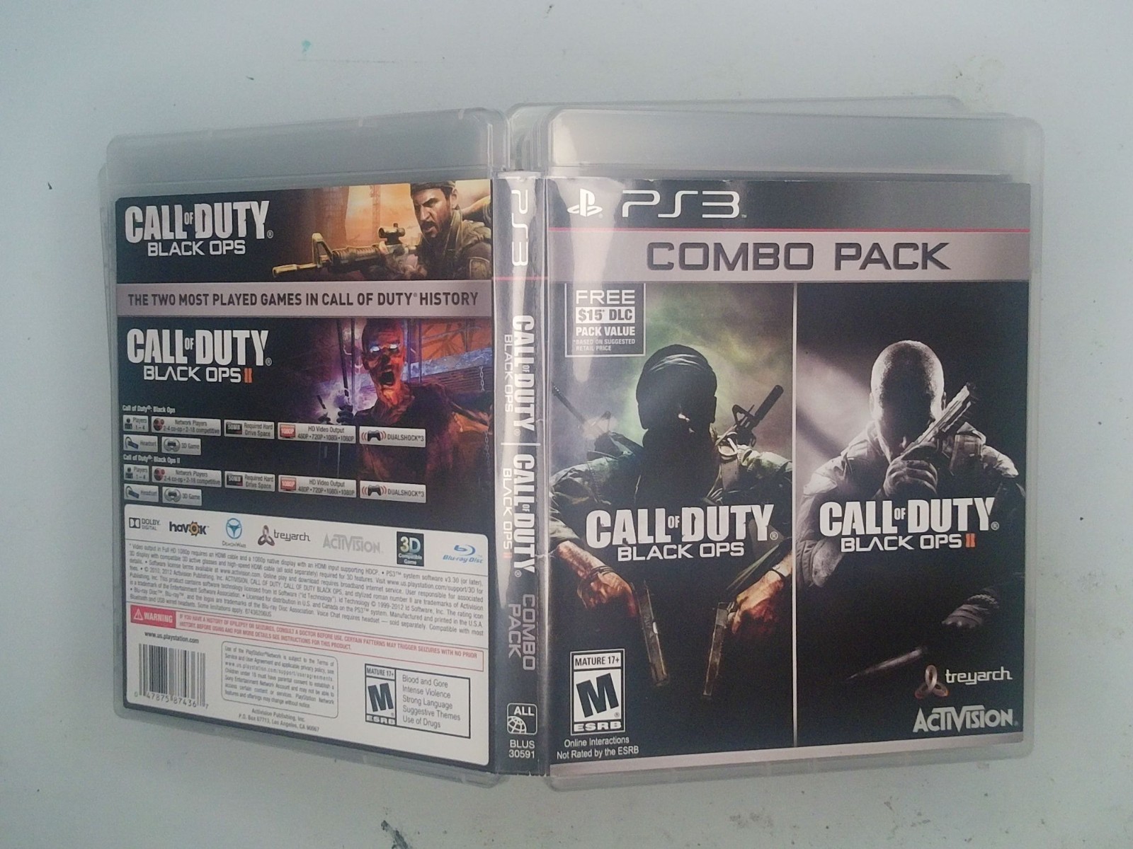Call of Duty Combo Pack Black Ops 1 & 2 Playstation 3 PS3 Cover art and ...