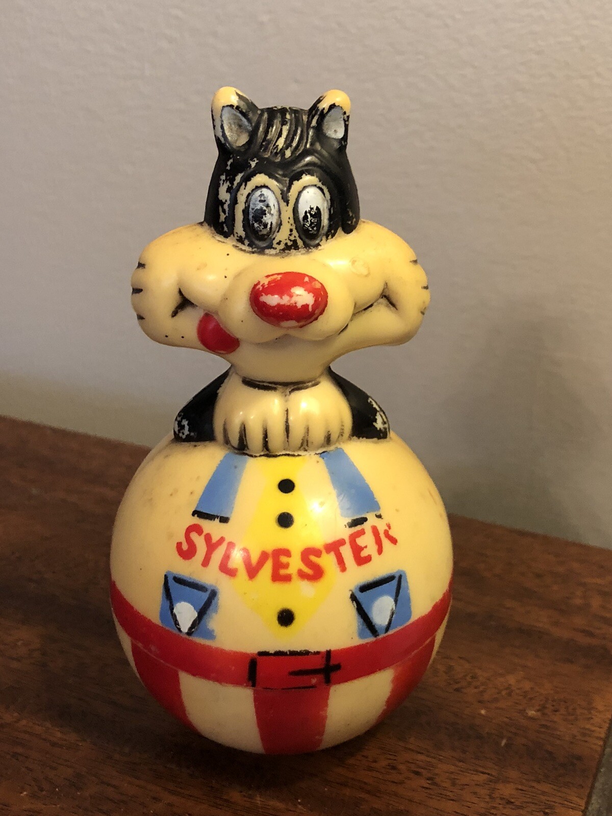 VINTAGE SYLVESTER THE CAT WOBBLE WOBBLE TOY WARNER BROTHERS CUTE RARE ...