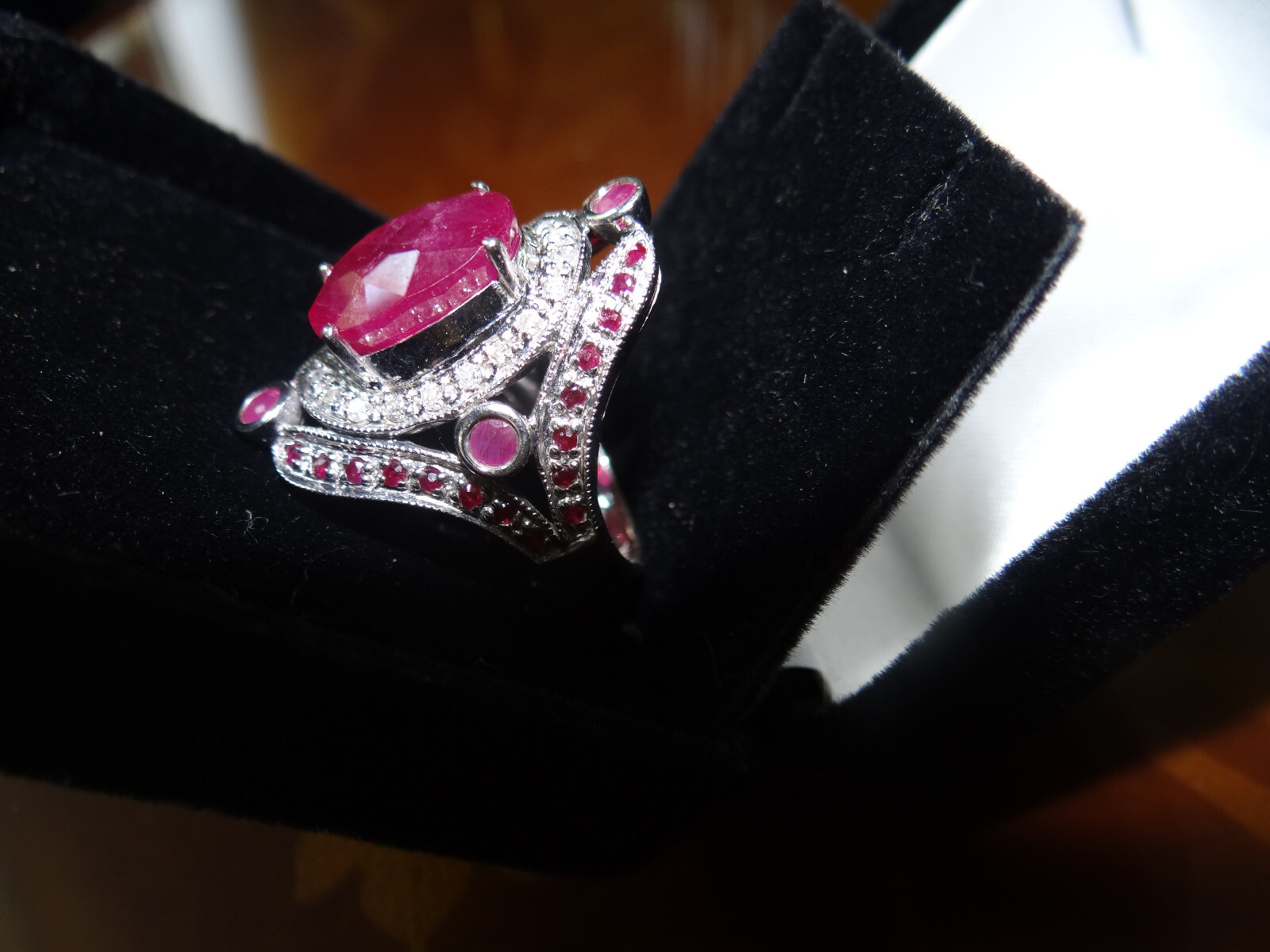 De Buman genuine 14 kt gold Ladies ruby and diamonds ring size 7 | eBay