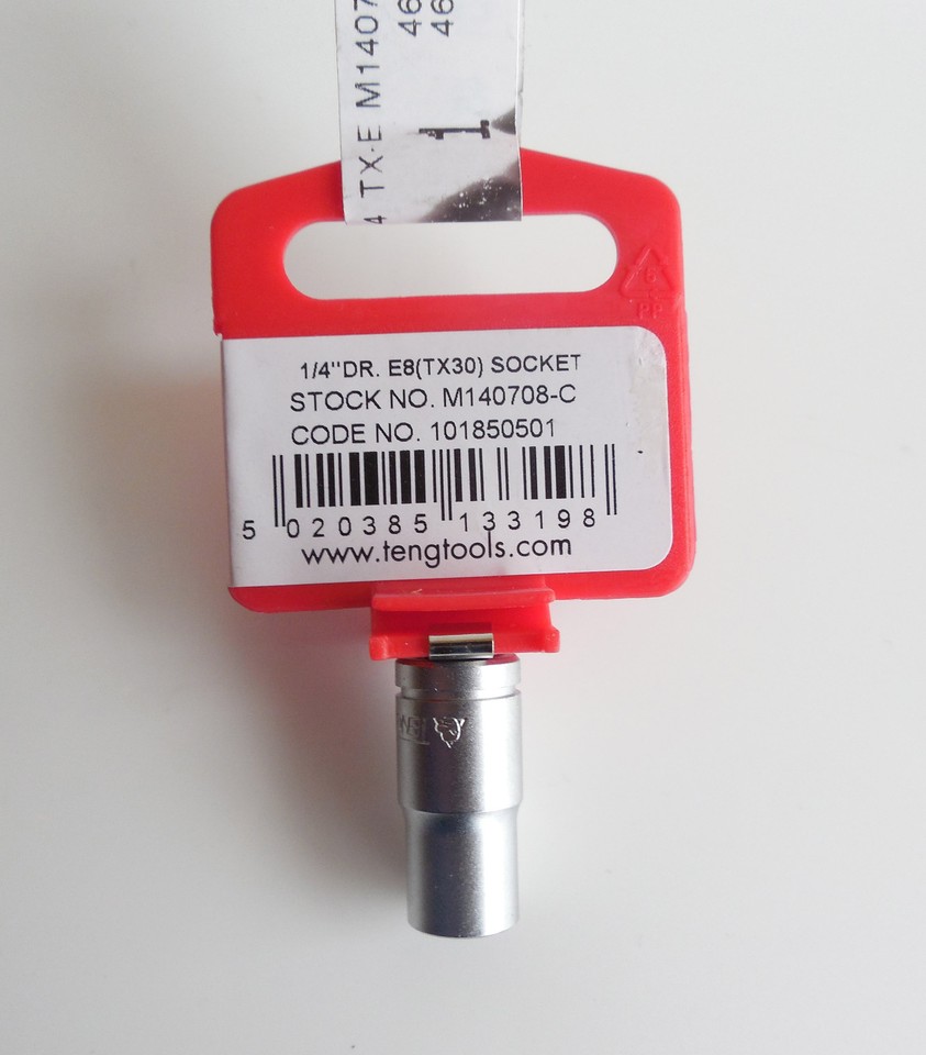 Teng Tools M140708-C E8 7.52 mm 1/4" Drive TX-E Socket ART. NO ...