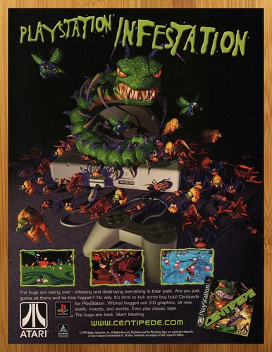 1999 Centipede Playstation 1 PS1 Vintage Print Ad/Poster Official Promo ...