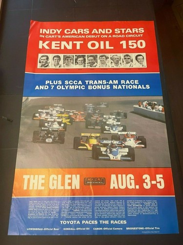 Original 1979 CART Indy car Watkins Glen Kent Oil 150 POSTER - 22 x 34 ...