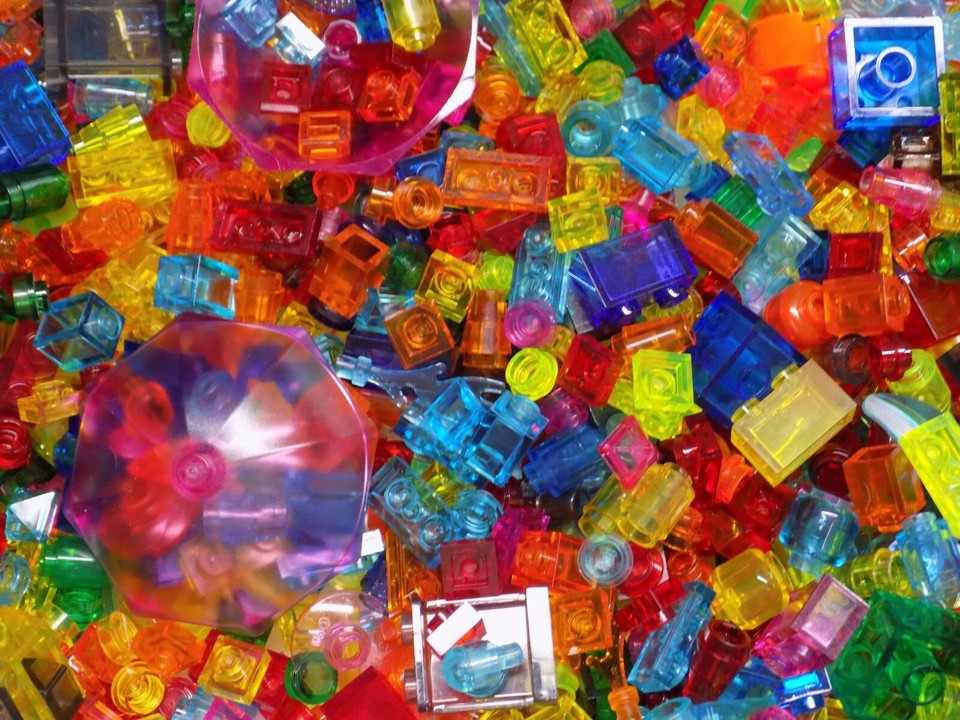 LEGO 100 pc TRANSPARENT TRANSLUCENT BUILDING PIECES {WASHED} | eBay