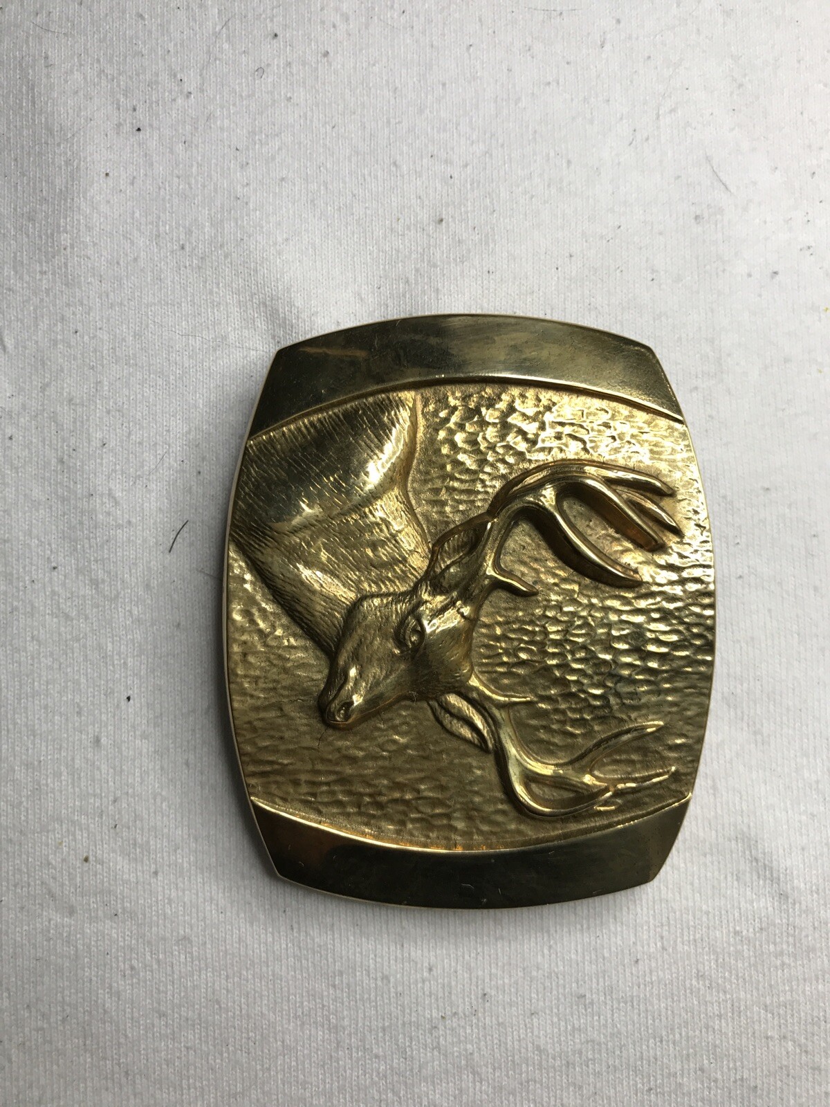 VINTAGE 1978 DEER BUCK STEVEN L. KNIGHT ART SOLID BRO… - Gem