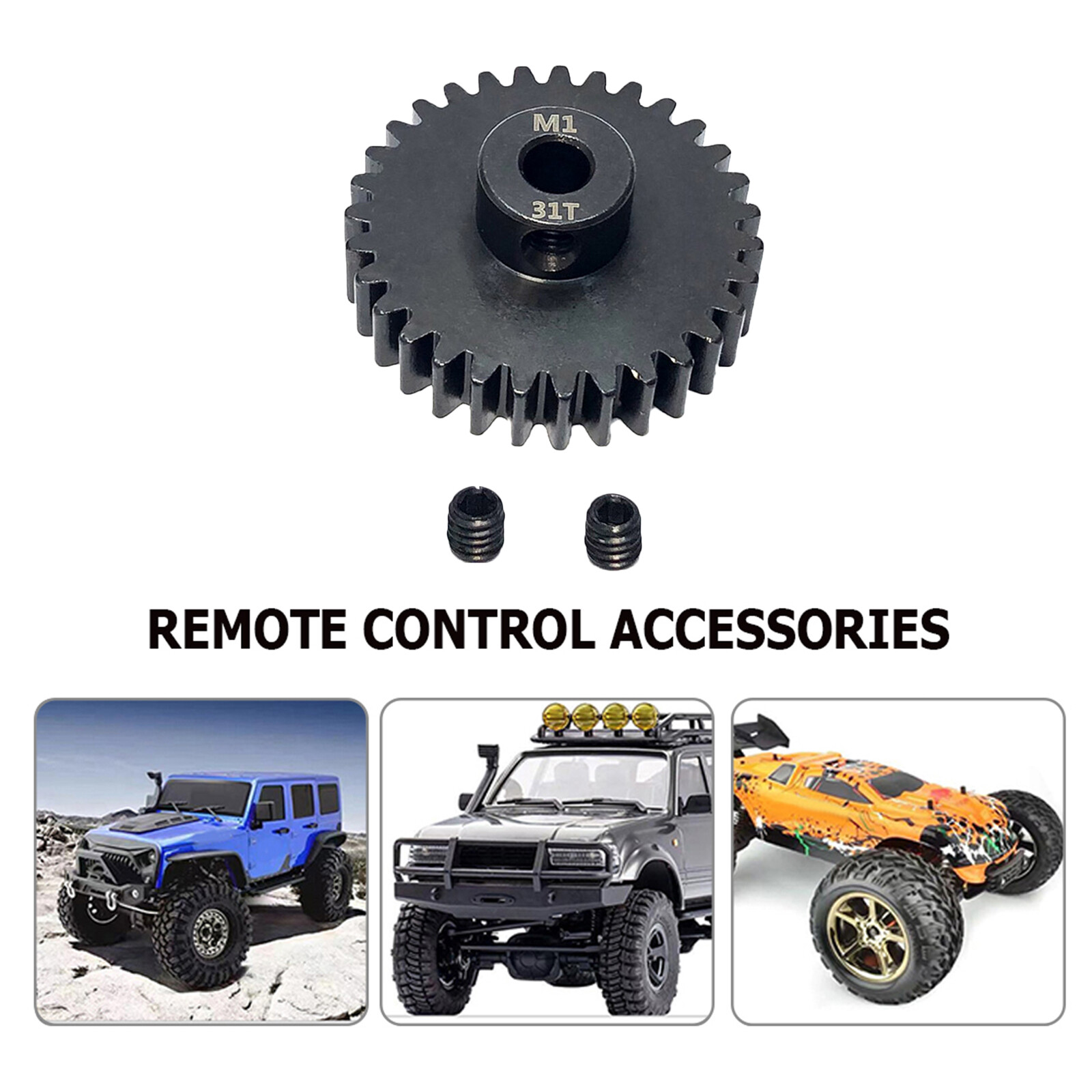 5mm Metal Carbon Steel RC Car Motor Pinion Gears for 1/8 RC Buggy Truck ...
