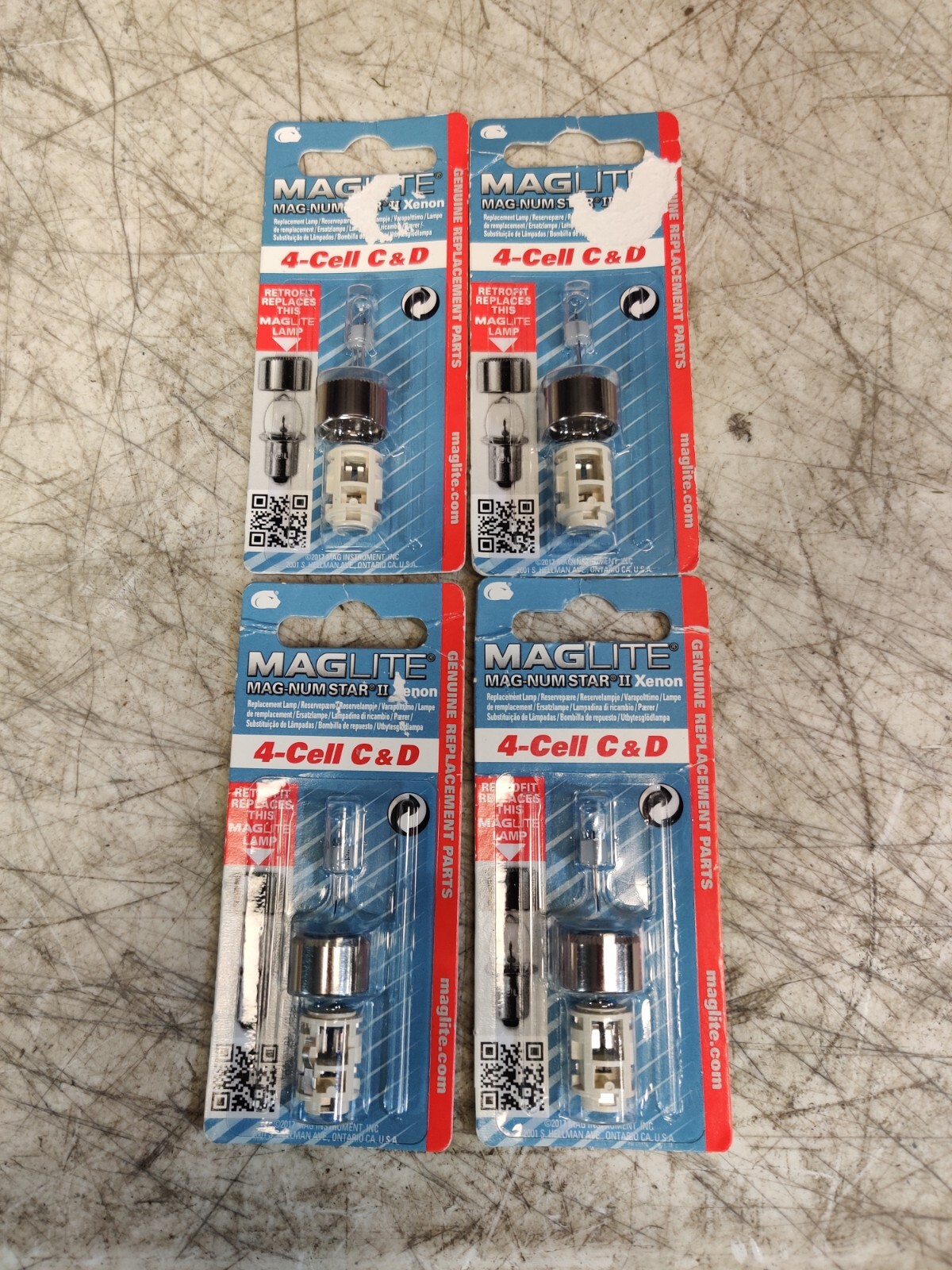 New! Lot Of (4) XENON Replacement Bulb for 4-Cell C & D Lights Mag-num ...